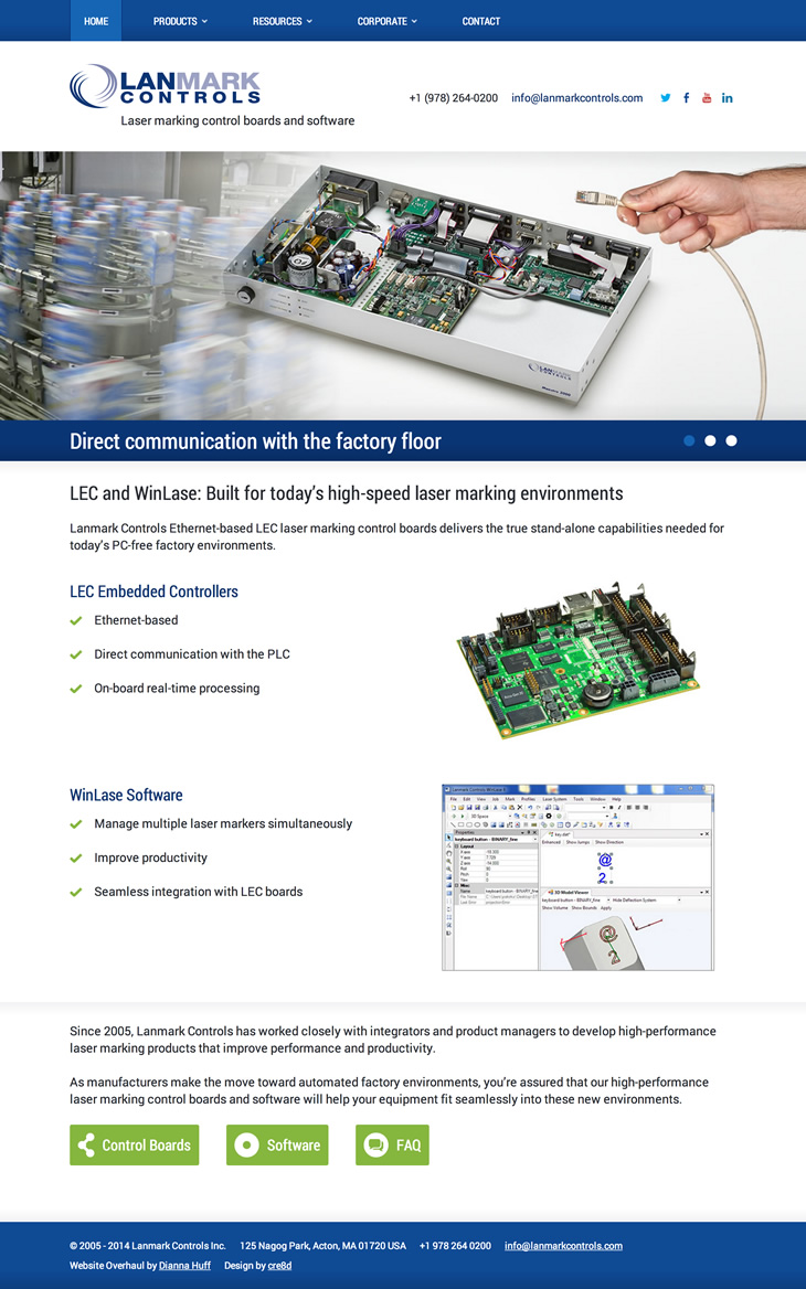 Lanmark Controls - cre8d design
